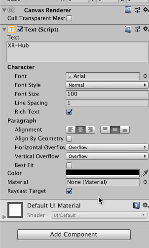 【Unity uGUI】テキスト(Text)を使いこなす基本設定の方法 – XR-Hub