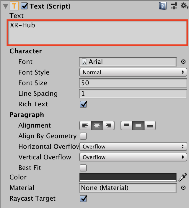 【Unity uGUI】テキスト(Text)を使いこなす基本設定の方法 – XR-Hub