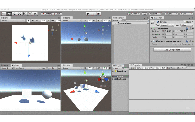 【Unity】FPS系ゲーム制作に使えるraycastの使い方(3D・2D) – XR-Hub